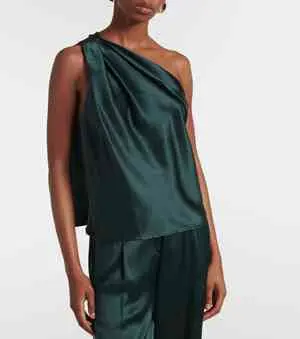THE SEI Silk One-shoulder Top