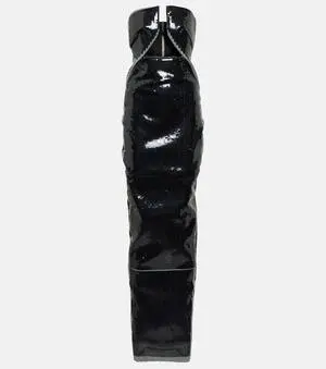 Rick Owens Strapless Sequined Gown