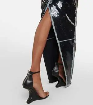 Rick Owens Strapless Sequined Gown