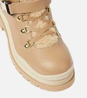 Bogner Arosa Shearling-trimmed Leather Boots