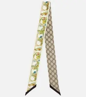 Gucci Printed Silk Twill Scarf - Multicoloured