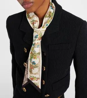 Gucci Printed Silk Twill Scarf