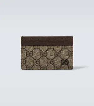Gucci Gucci GG Canvas Card Holder Brown