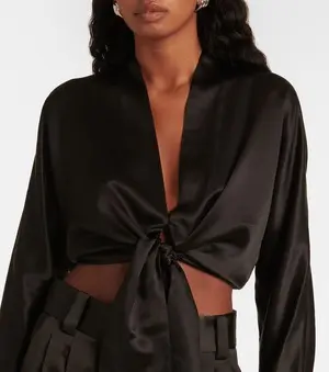 THE SEI Tie-front Blouse