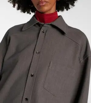 Bottega Veneta Oversized Wool-blend Shirt