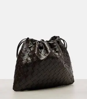 Bottega Veneta Medium Leather Clutch - Brown