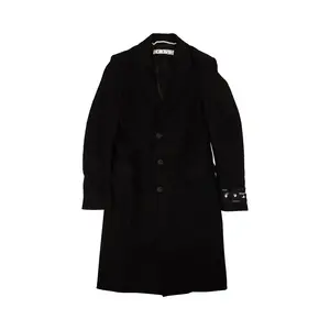 Off-White Logo Single Breasted Coat /white - Black