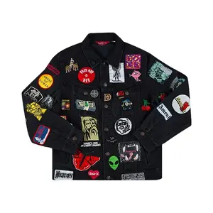 Supreme Patches Denim Trucker Jacket - Black