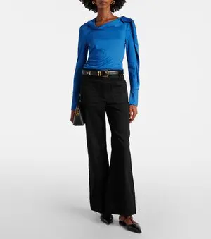 Victoria Beckham Ruched Asymmetric Top