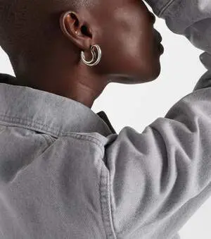 Bottega Veneta Drop Large Sterling Earrings - Silver