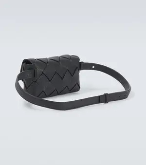 Bottega Veneta Diago Intreccio Leather Belt Bag - Black