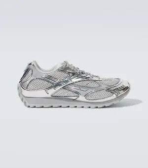 Bottega Veneta Orbit Metallic-effect Sneakers - Silver