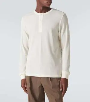 Sunspel Cotton Henley Shirt