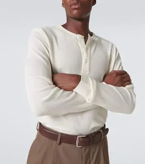 Sunspel Cotton Henley Shirt