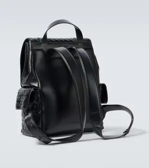 Bottega Veneta Intrecciato Leather Backpack - Black