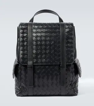 Bottega Veneta Leather Backpack - Onyx