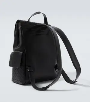 Bottega Veneta Leather Backpack - Black