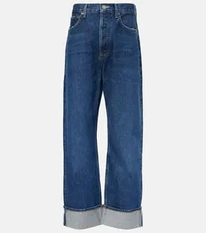 AGOLDE Fran Mid-rise Straight Jeans - Blue
