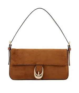 Staud Harlow Suede Shoulder Bag - Brown
