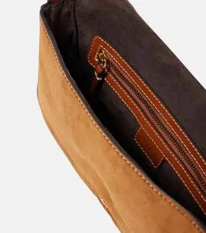 Staud Harlow Suede Shoulder Bag - Brown