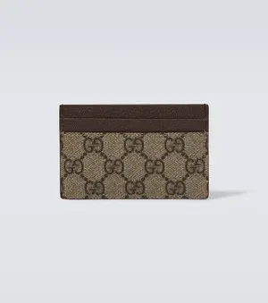 Gucci Gg Canvas Card Holder - Brown
