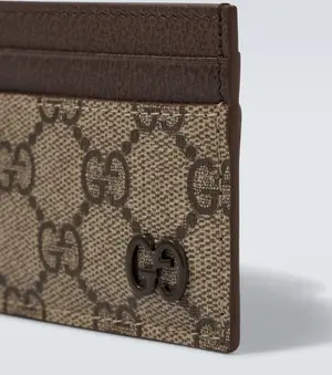 Gucci Gg Canvas Card Holder - Brown