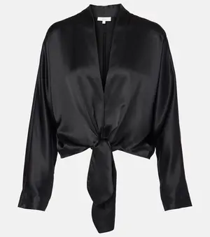 THE SEI Tie-front Blouse