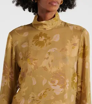 Dries Van Noten Printed Sheer Blouse