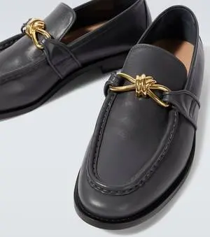 Bottega Veneta Astaire Knot Leather Loafers
