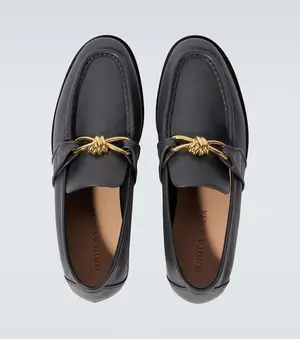 Bottega Veneta Astaire Knot Leather Loafers