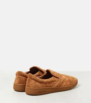 Bottega Veneta Sawyer Suede Slip-on Sneakers - Brown