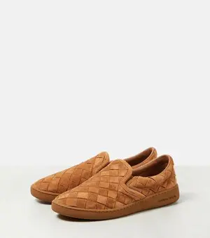 Bottega Veneta Sawyer Suede Slip-on Sneakers - Brown