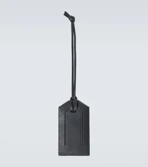 Bottega Veneta Intrecciato Leather Luggage Tag - Black