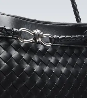 Bottega Veneta Andiamo Intrecciato Leather Messenger Bag