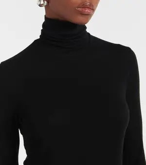 AGOLDE Pascale Jersey Turtleneck Top - Black