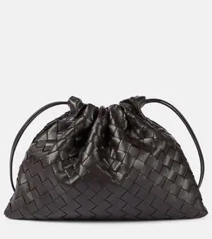 Bottega Veneta Medium Leather Clutch - Brown