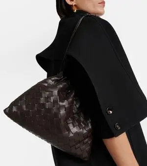 Bottega Veneta Medium Leather Clutch - Brown