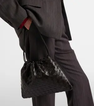 Bottega Veneta Medium Leather Clutch - Brown