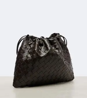 Bottega Veneta Medium Leather Clutch - Brown