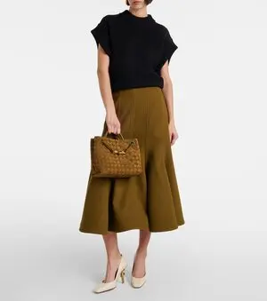 Bottega Veneta Ribbed Wool Mockneck Top