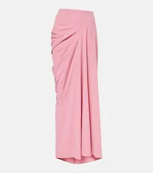 Dries Van Noten Draped Crêpe Maxi Skirt