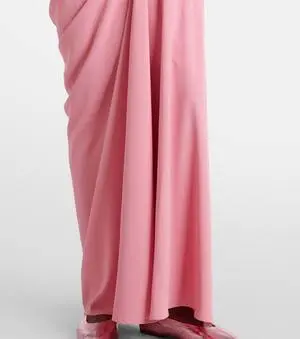Dries Van Noten Draped Crêpe Maxi Skirt