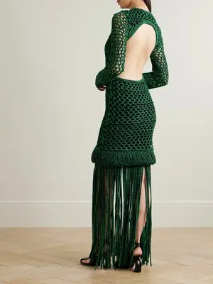 DIOTIMA The Vanguard Medusa Crocheted Cotton-blend Dress
