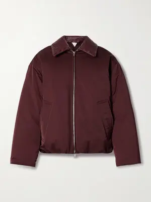 Bottega Veneta Intrecciato Leather-trimmed Down Jacket