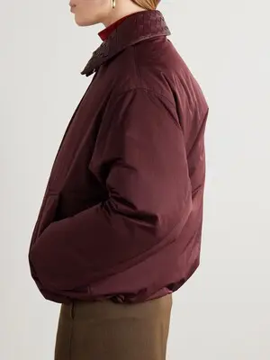 Bottega Veneta Intrecciato Leather-trimmed Down Jacket