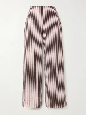 LIBEROWE The Vanguard Striped Cotton-poplin Pants