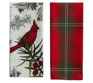 DESIGN IMPORTS Holiday Botanical Kitchen Towel Set/2 - One-color