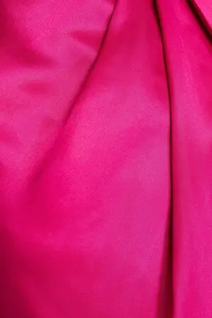 NICHOLAS Draped Satin Halterneck Maxi Dress - Magenta