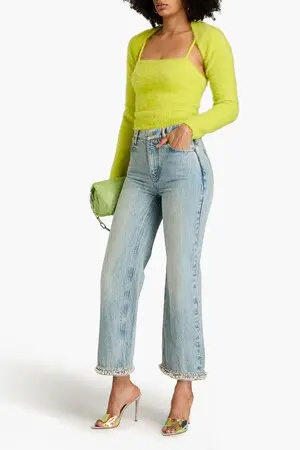 Alice + Olivia Luetta Brushed Knitted Top And Shrug Set
