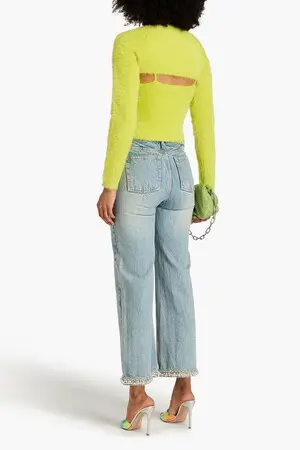 Alice + Olivia Luetta Brushed Knitted Top And Shrug Set